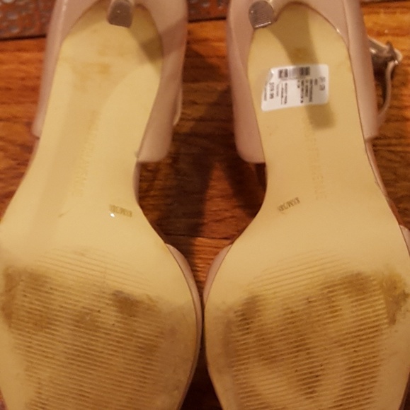 Saks Fifth Avenue | Shoes | Saks Fifth Avenue Nude Patent Pumps Open Toe | Poshmark